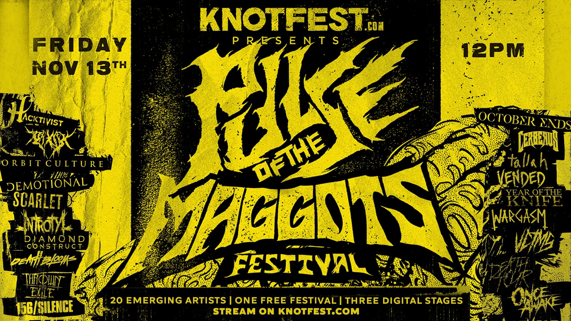 Meet the Maggots: Death Blooms | Scarlet | Cerberus – Knotfest